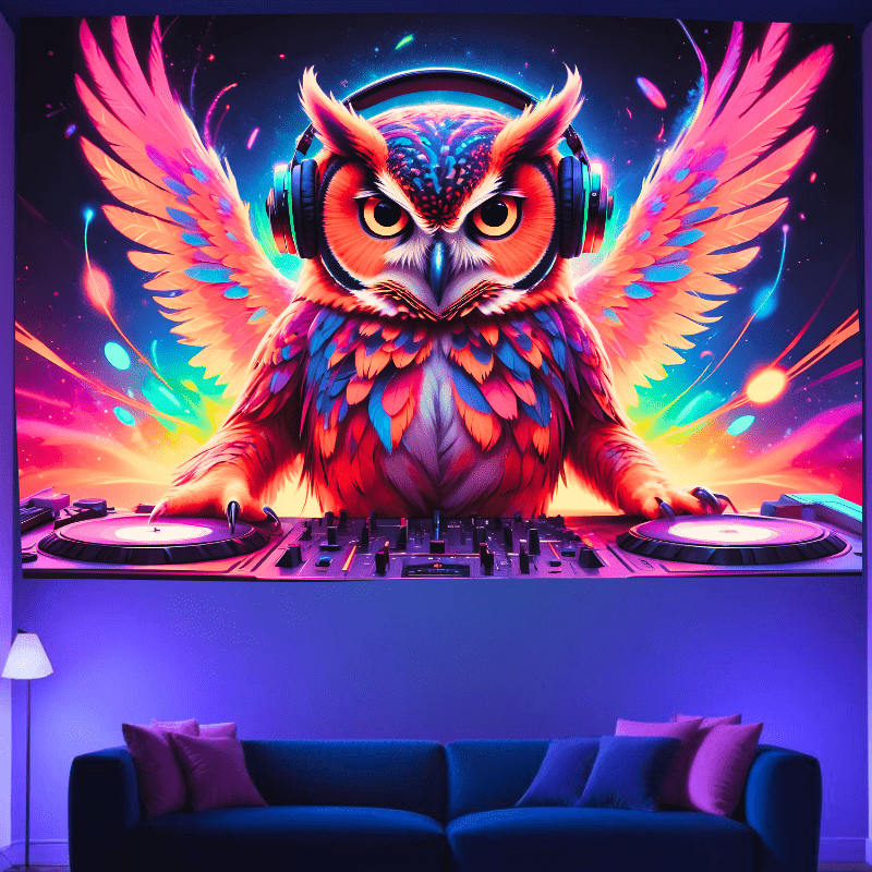 Night Owl DJ | Official GlowCreations UV Art Decor